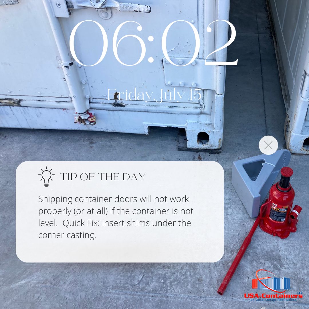 Importance of Leveling Your Container - USA-Containers